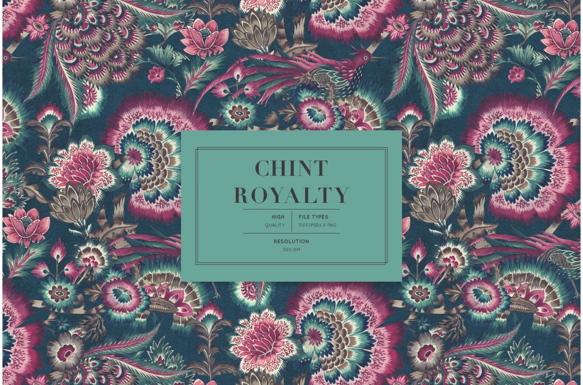 Chintz Royalty Water Color Prints. - Tashistudio.com